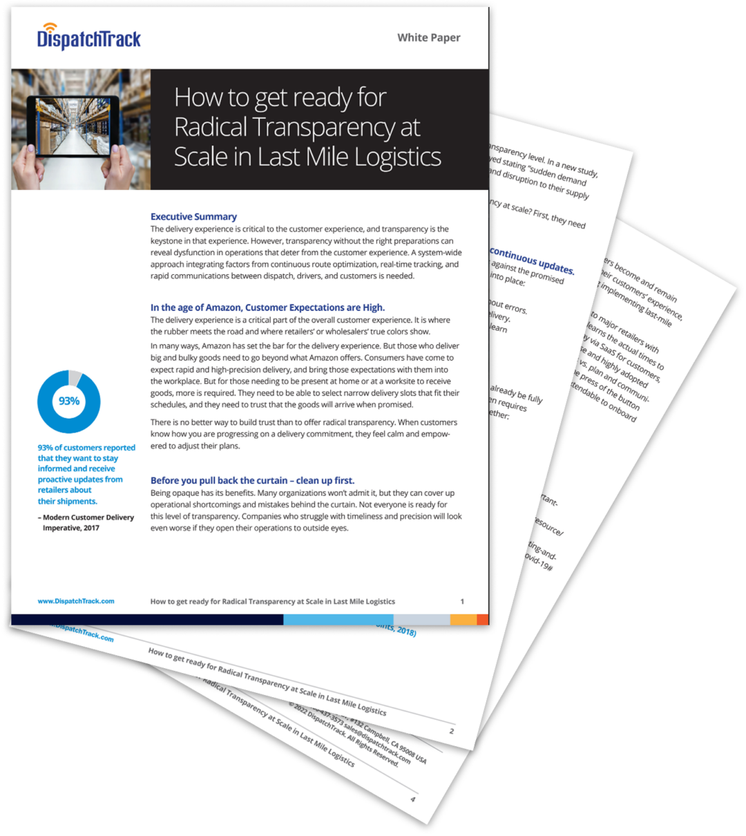 Radical Transparency at Scale in Last Mile Logistics